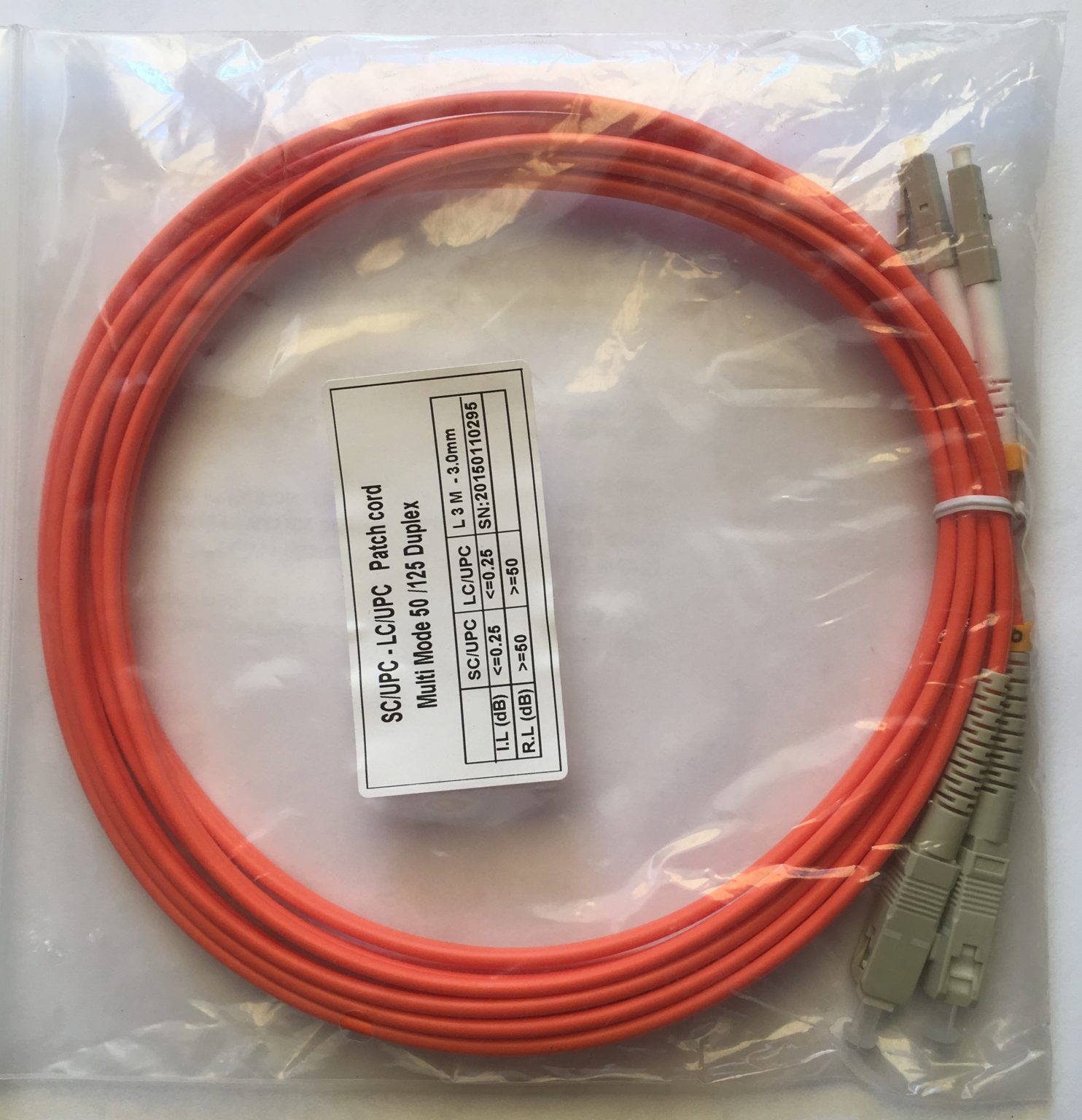 Dây nhảy quang Multimode SC/PC-LC/PC OM2 Duplex